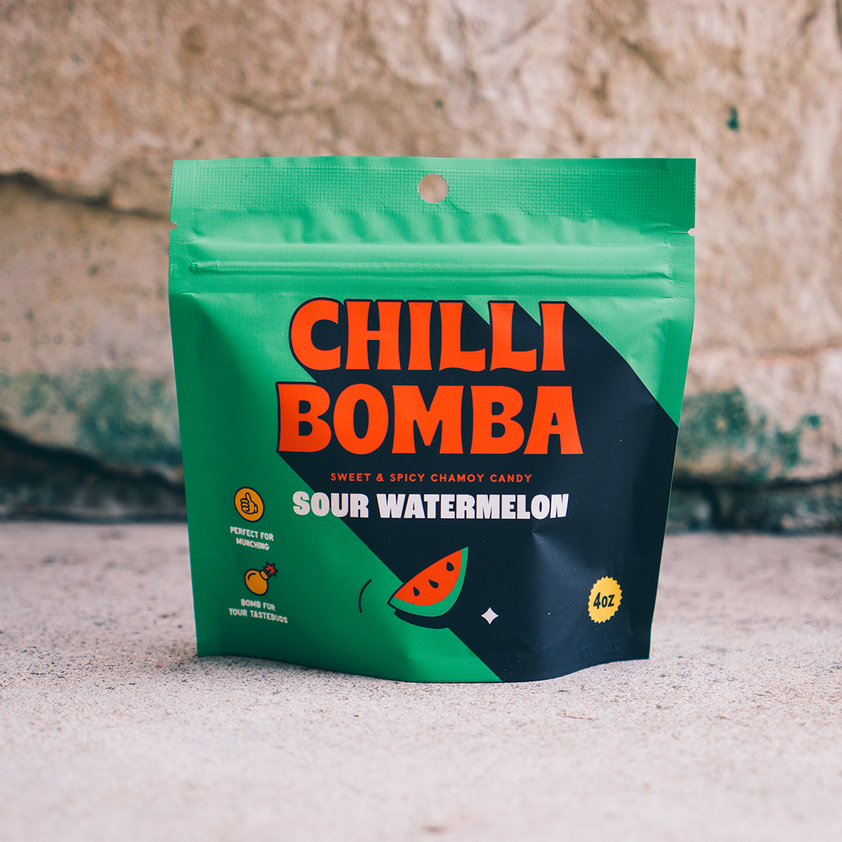 Chilli Bomba Sour Watermelon Chili Chamoy Candy 4oz – Ale Tales Albany